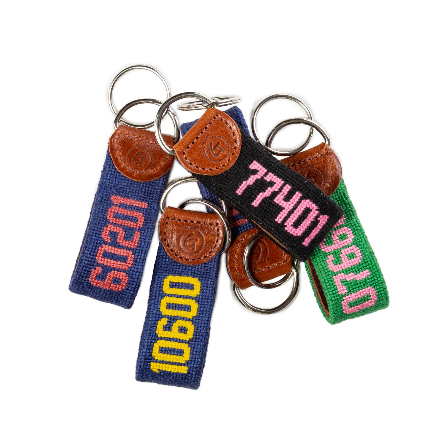 Custom Zip Code Needlepoint Keychain | Personal Gifting Concierge ...