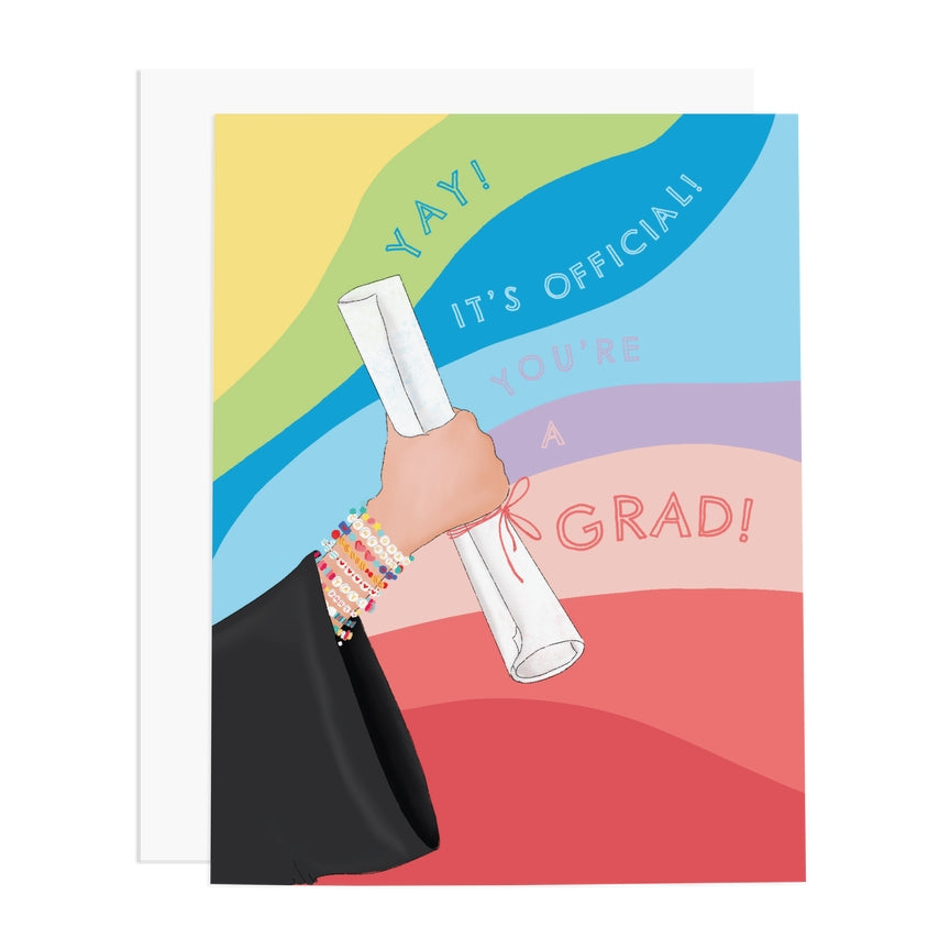 It's Official Rainbow Grad Card | Gifted LA – Gifted LA