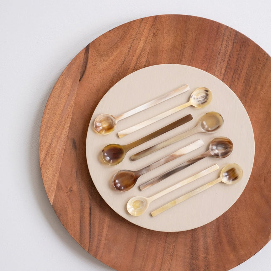 Long Handle Horn Condiment Spoon | Gifted LA - Personal Gifting Concierge